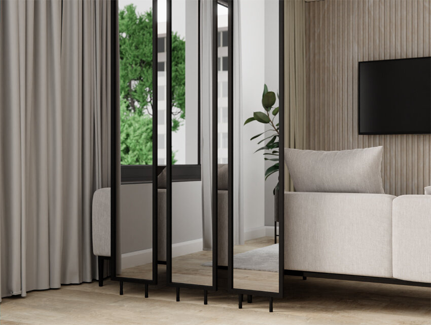 Parawan Ścianka Działowa Szklana Lustro Różne Wymiary > Galakor